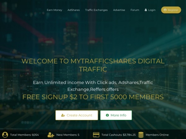 My Traffic Shares - PTC (Paid To Click) - Online Money World